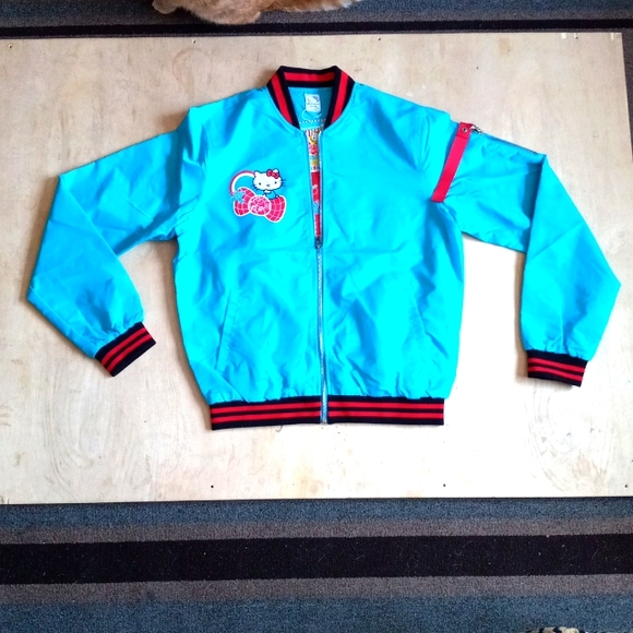 Hello Kitty bomber jacket | Jackets & Coats | Hello Kitty Baby Blue ...